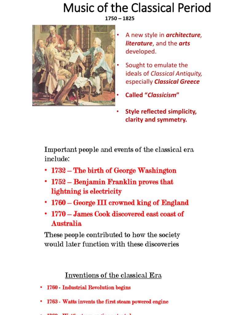 Classical Period Class Notes | PDF | Ludwig Van Beethoven | Classical ...