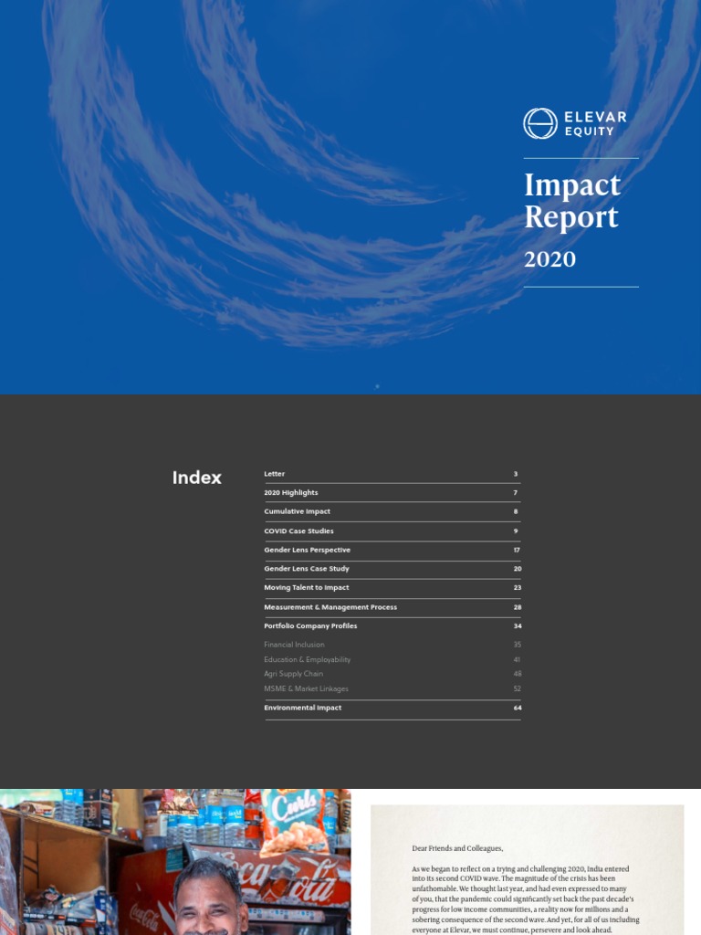 Elevar Equity Impact Report 2020 | PDF | Entrepreneurship | Logistics