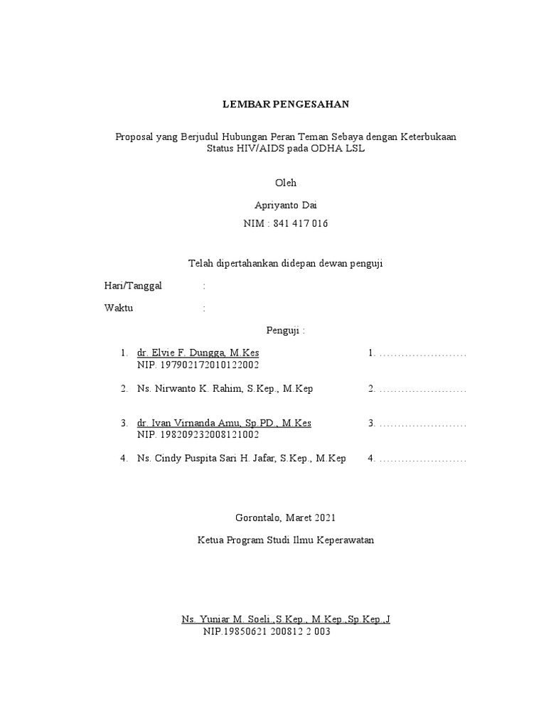 Lembar Pengesahan | PDF