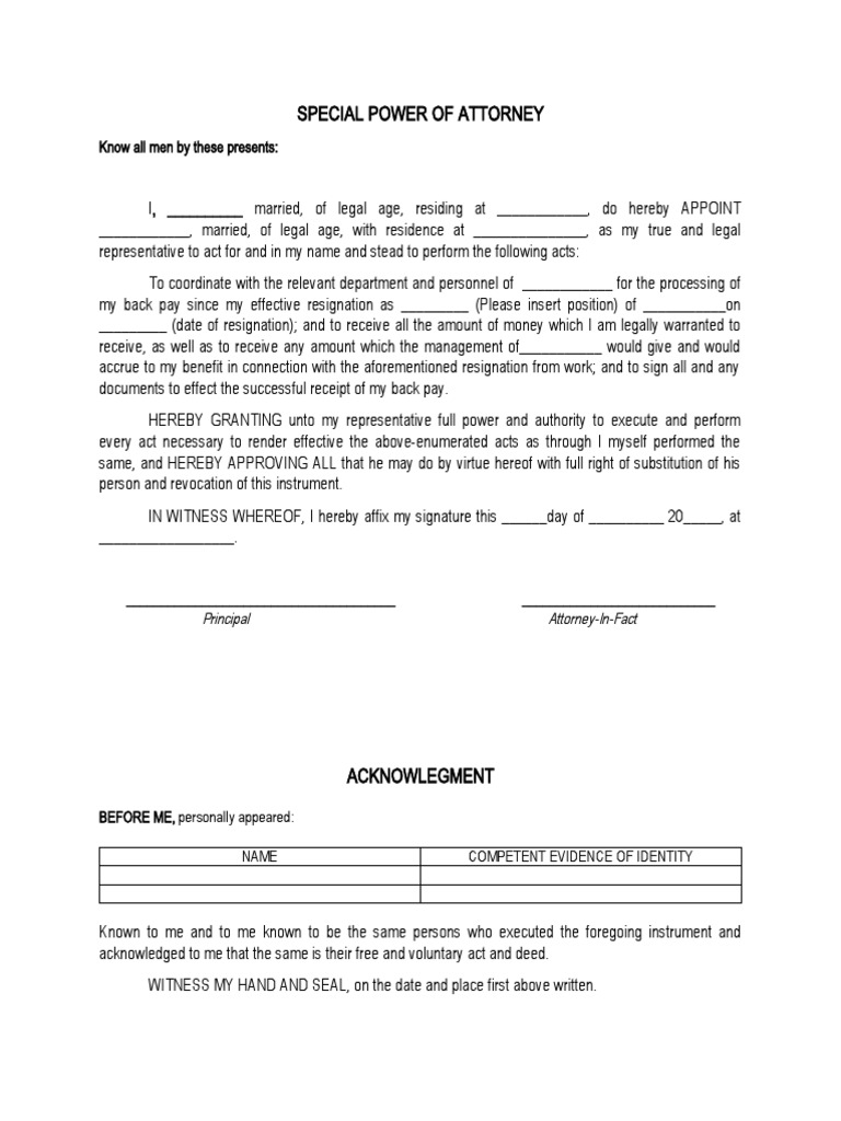 Sample SPA (To Get Backpay) | PDF | Law