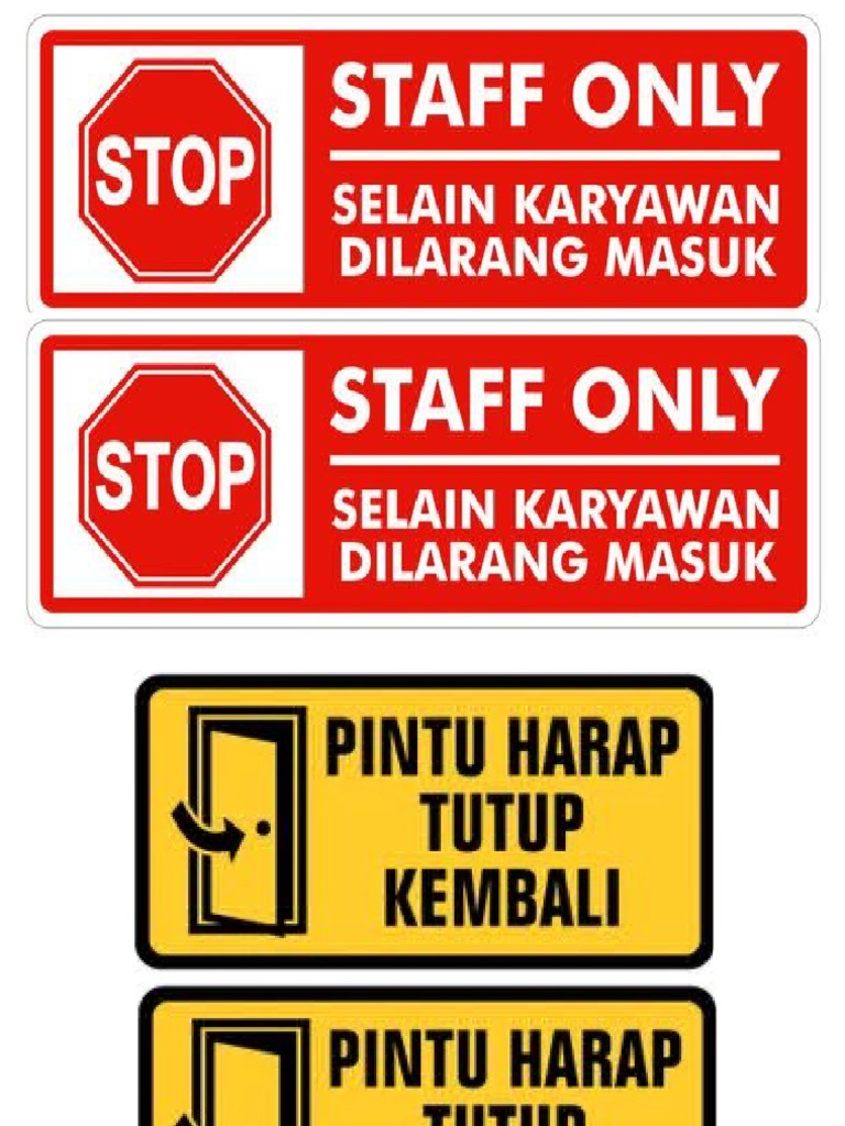 Dilarang Masuk Dan Pintu Harap Ditutup Kembali | PDF