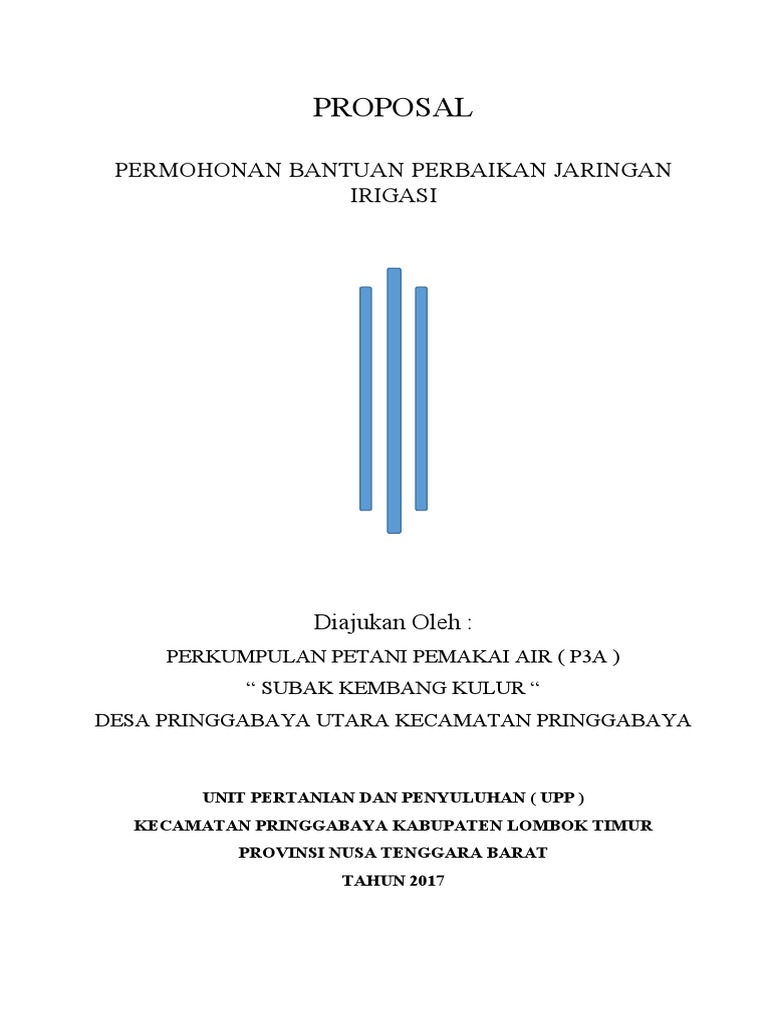 Proposal Irigasi | PDF