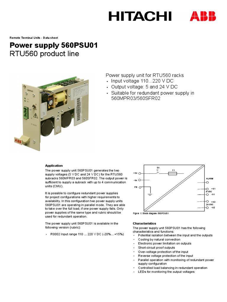 Item 6.2 - 560PSU01 - DS - en | PDF | Power Supply | Electronics