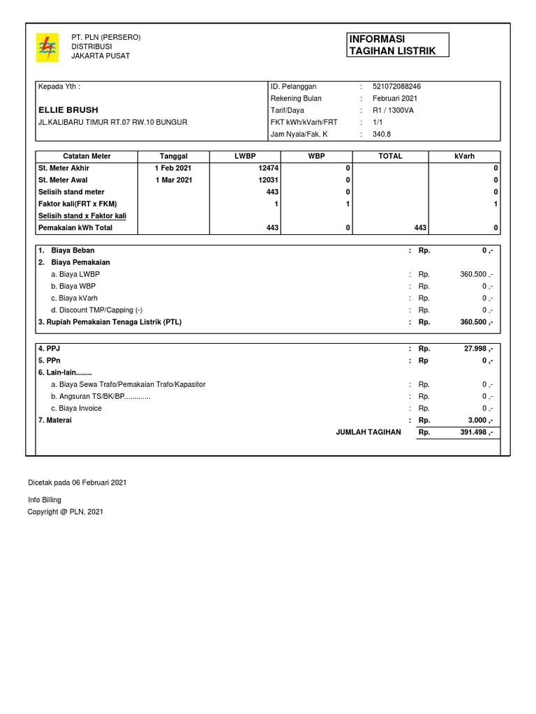 Tagihan PLN | PDF