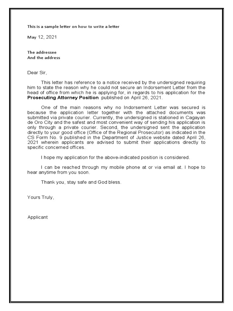 Sample Letter for Document Submission | PDF | Career & Growth | Finance ...