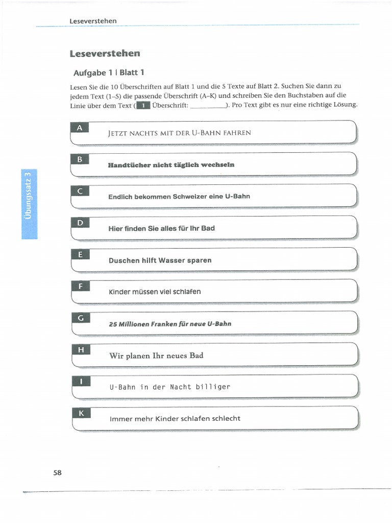 Fit Für Ösd A2 Test 3 | PDF