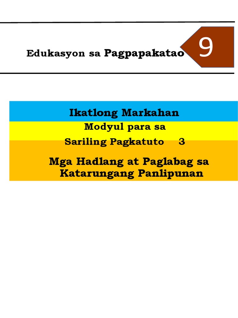 EsP 9-Q3-Module-3 | PDF