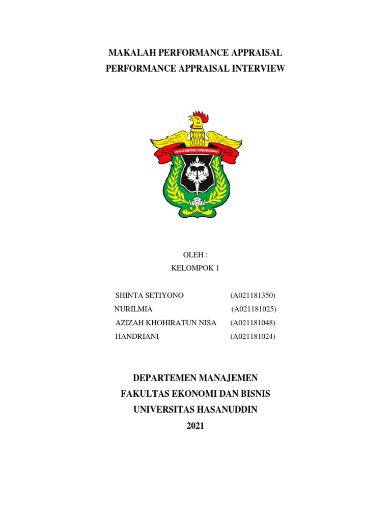 Tugas Perfomance Appraisal - Kelompok 1 | PDF