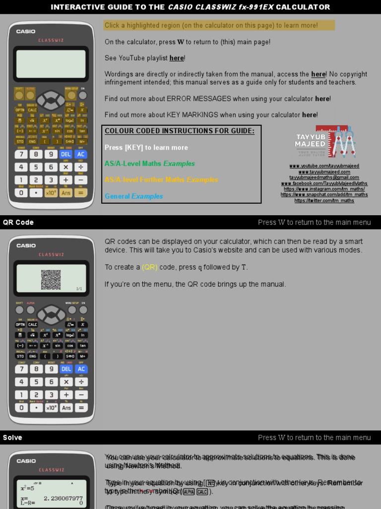 Casio Fx-991ex Classwiz | PDF | Complex Number | Trigonometric Functions