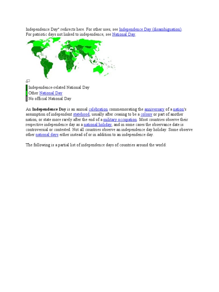 Independence Day | PDF