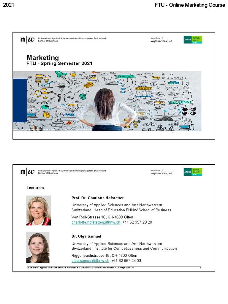 2021 FTU Marketing Slides 1 | PDF | Marketing | Market (Economics)