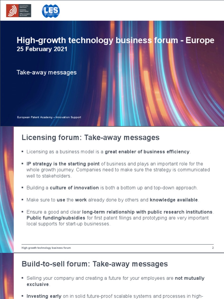 Key Takeaways from Innovation Forum | PDF | Intellectual Property | Patent