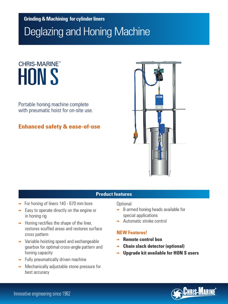 Hon S: Deglazing and Honing Machine | PDF | Tools | Manufactured Goods