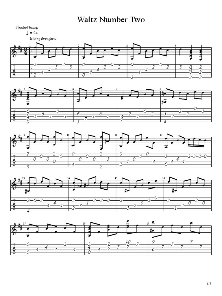Waltz Number Two: Let Ring Throughout | PDF