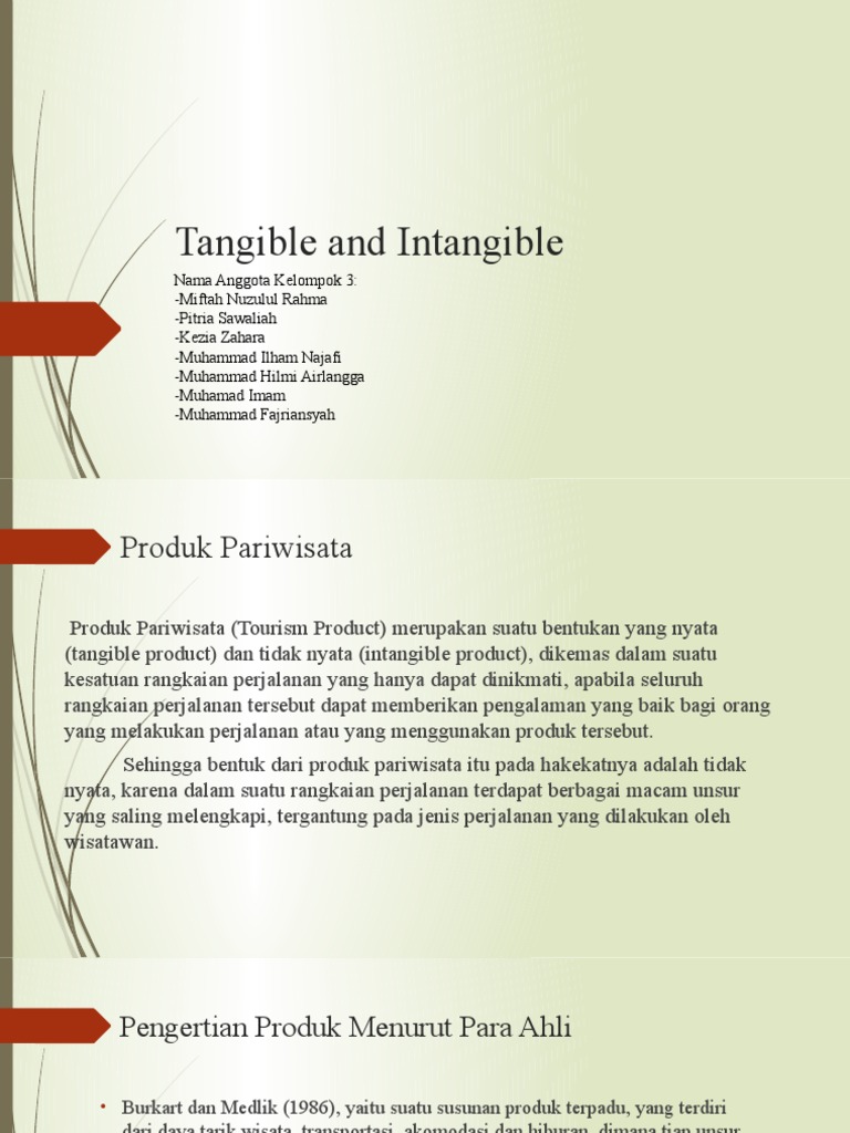 Kelompok 3 Tangible Dan Intangible | PDF