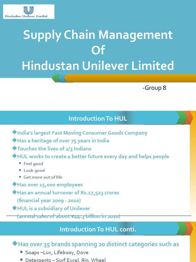 HUL-Supply Chain Management-Group 8 | PDF
