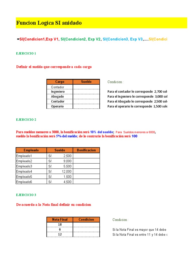 Practia de Funciones Anidadas | PDF | Enseñanza de matemática