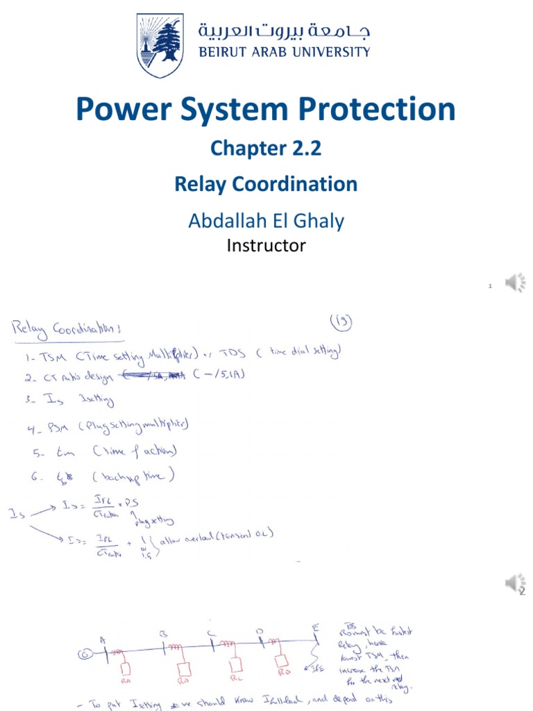 Chp2.2-Relay Coordination | PDF | Relay | Transformer
