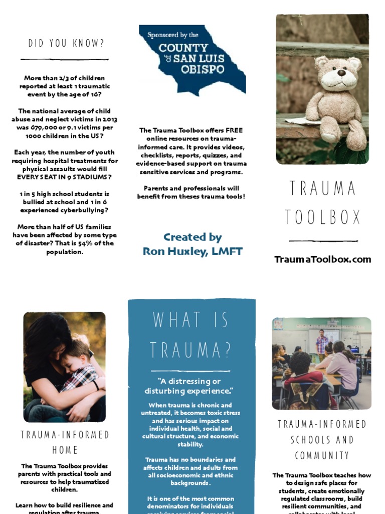 Traume Toolbox Tri-Fold Brochure | PDF | Child Neglect | Psychological ...