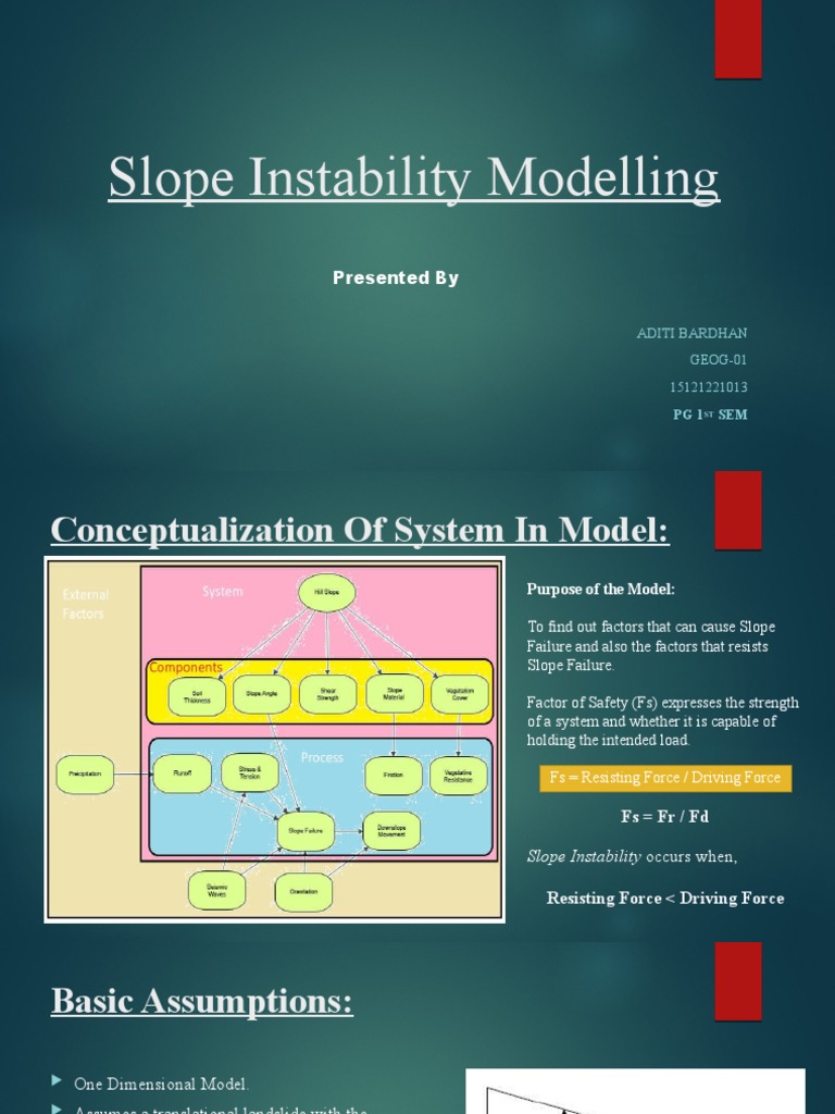 Slope Instability Modelling: Presented by | PDF | Applied And ...