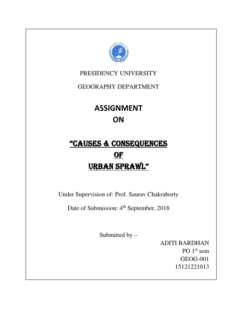 Causes & Consequences of Urban Sprawl 2 | PDF | Urban Sprawl | Urbanization