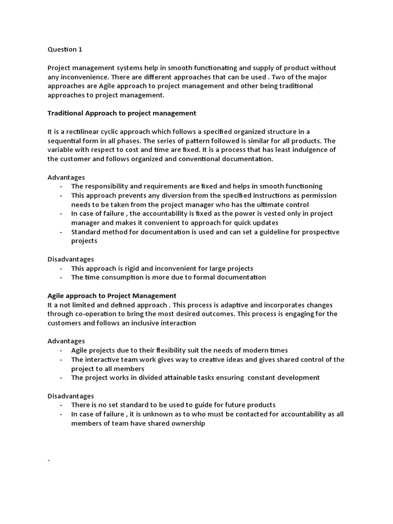 Traditional Approach To Project Management | PDF | Project Management ...