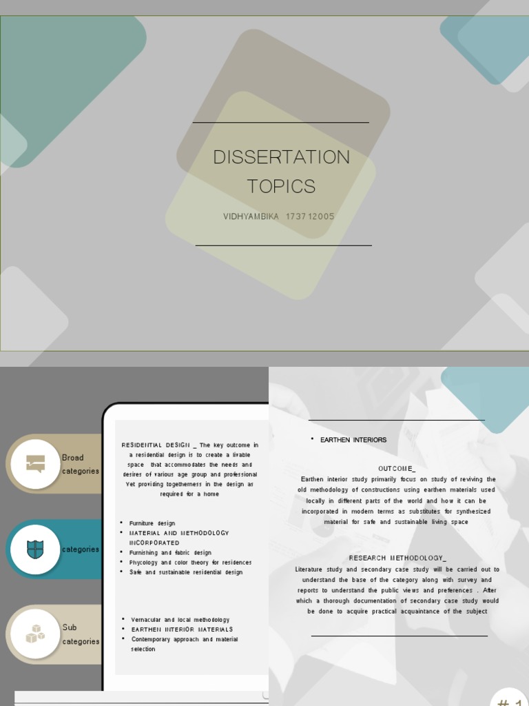 Dissertation Topics Ideas (Interior Designing) | PDF | Case Study | Design