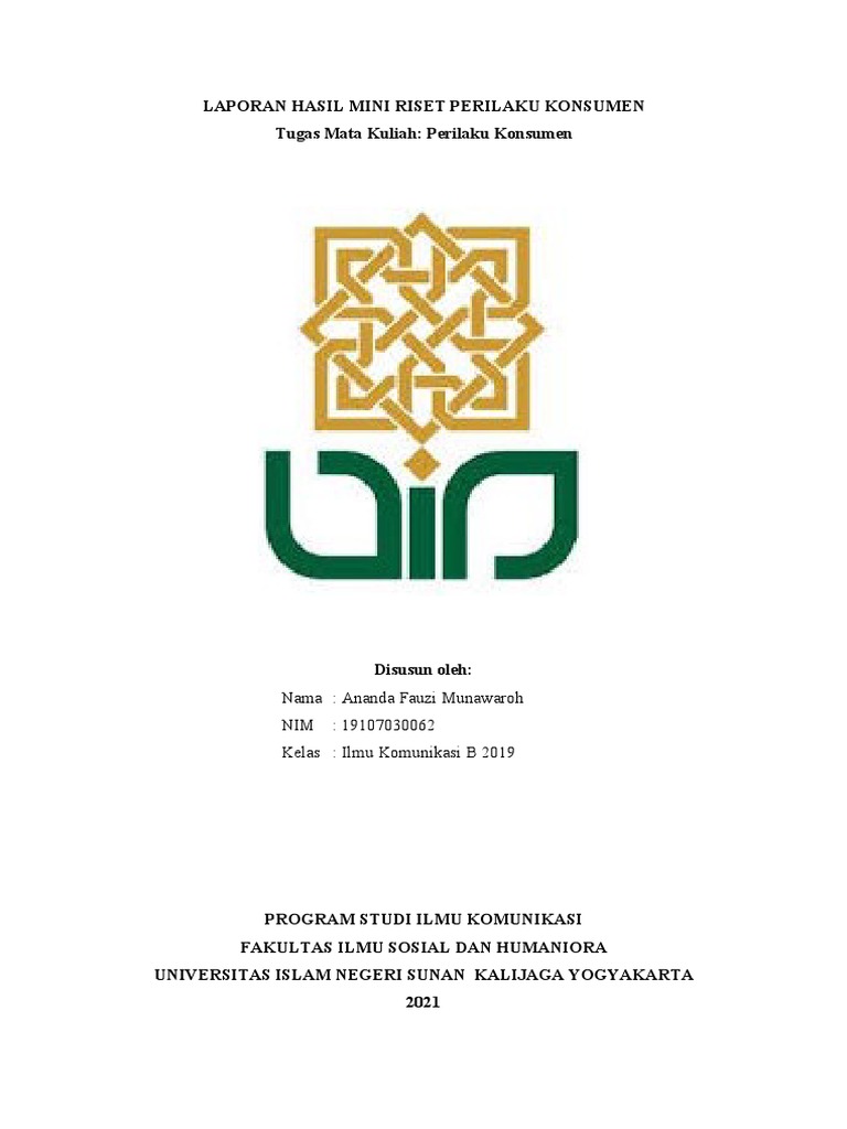 Mini Riset Perilaku Konsumen Pasar Tradisional | PDF | Pengelolaan ...