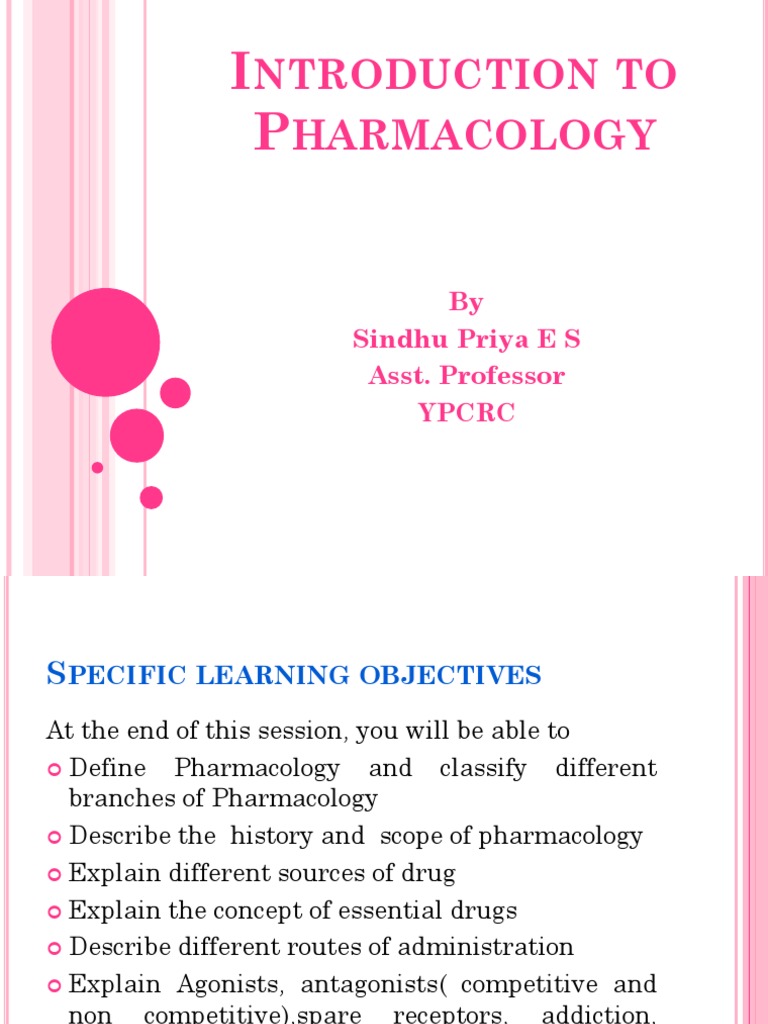 Introduction To Pharmacology | PDF | Pharmacology | Topical Medication