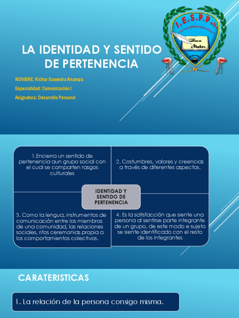 La Identidad Y Sentido De Pertenencia Pdf
