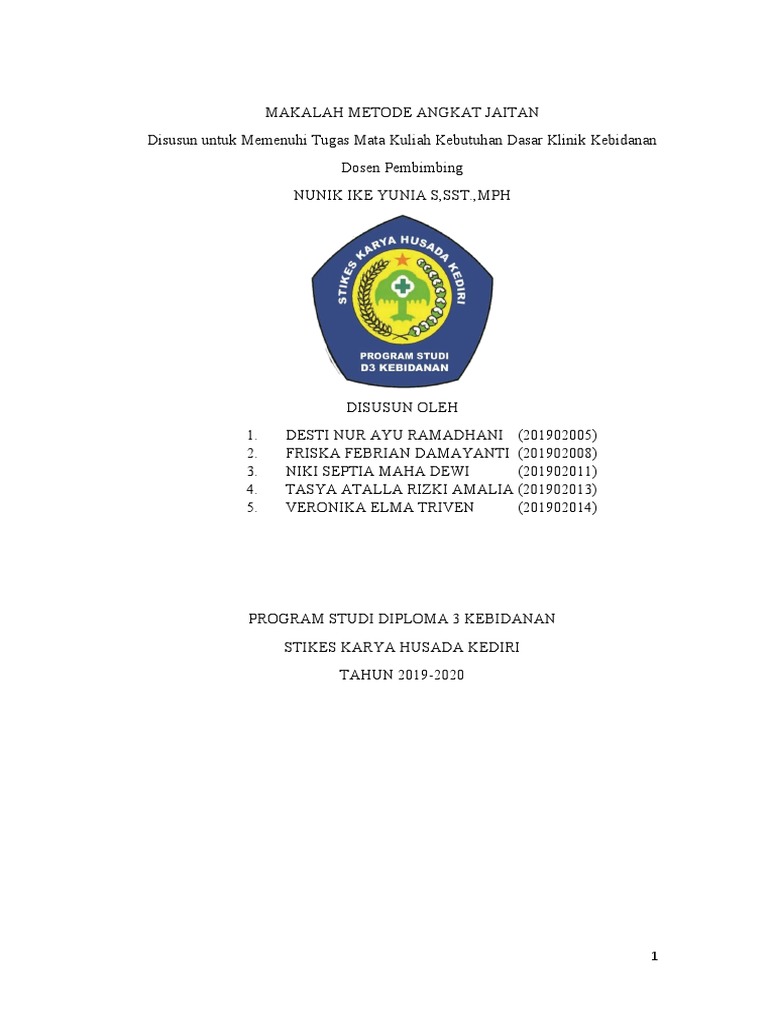 Makalah Metode Angkat Jaitan | PDF | Kesehatan Holistik | Sains ...