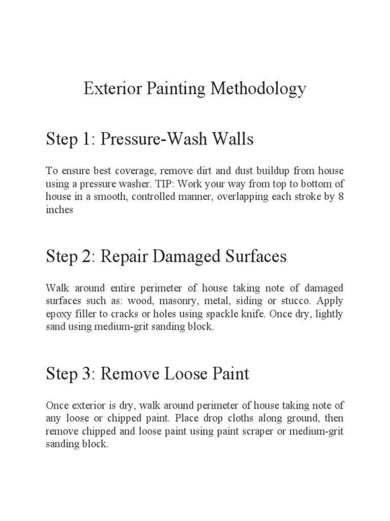 Exterior Painting Methodology | PDF | Law