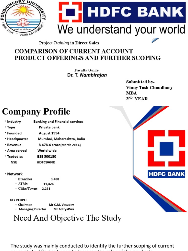 HDFC Bank Presentation | PDF | Transaction Account | Banks