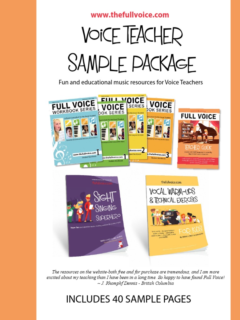 Voice Teacher Sample Package | PDF | Scale (Music) | Minor Scale