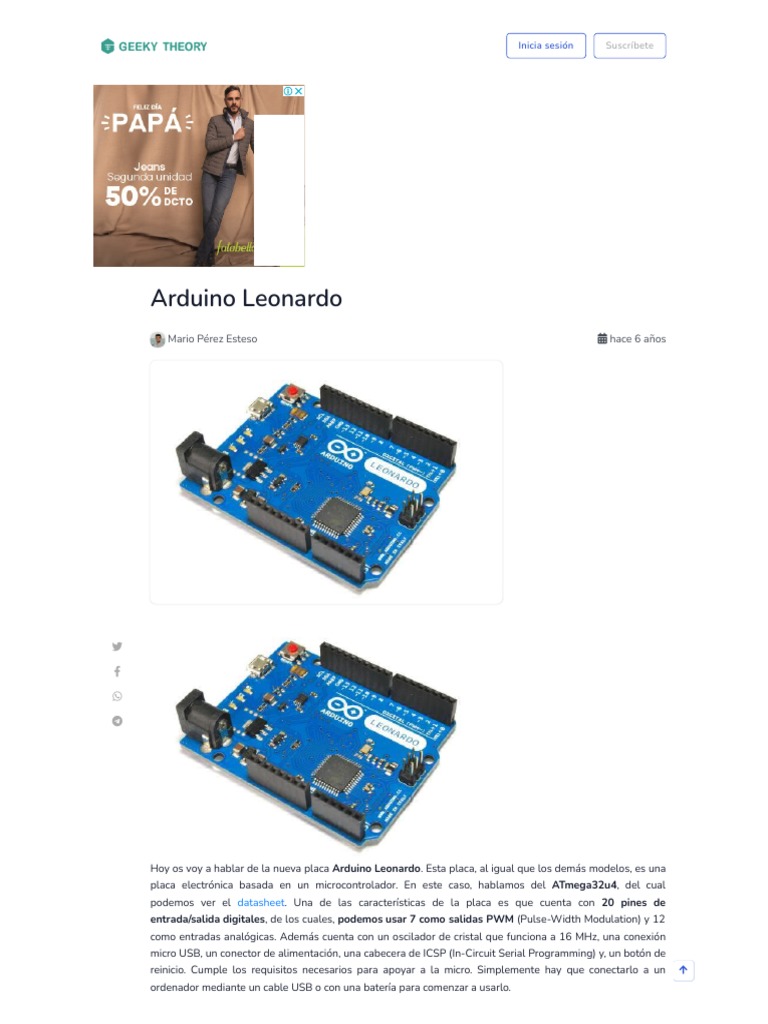 Arduino Leonardo - Geeky Theory | PDF | Equipo de oficina | Bienes ...