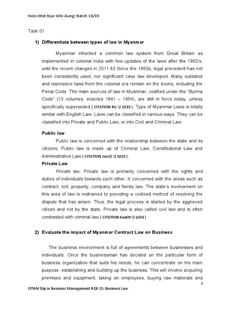 Business Law Assignment | PDF | Trademark | Employment