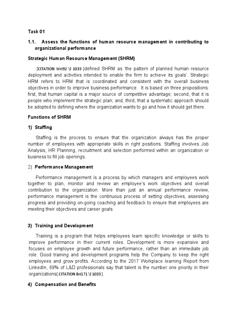 HR Assignment | PDF | Performance Appraisal | Human Resource Management
