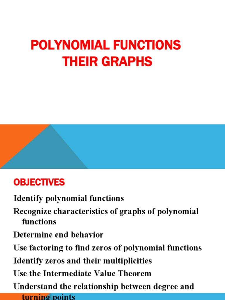 Polynomial Functions Their Graphs | PDF | Polynomial | Zero Of A Function
