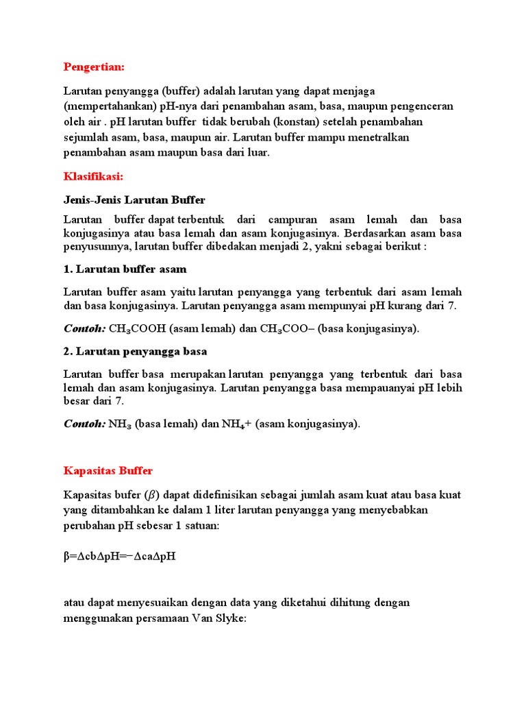 Larutan Buffer | PDF