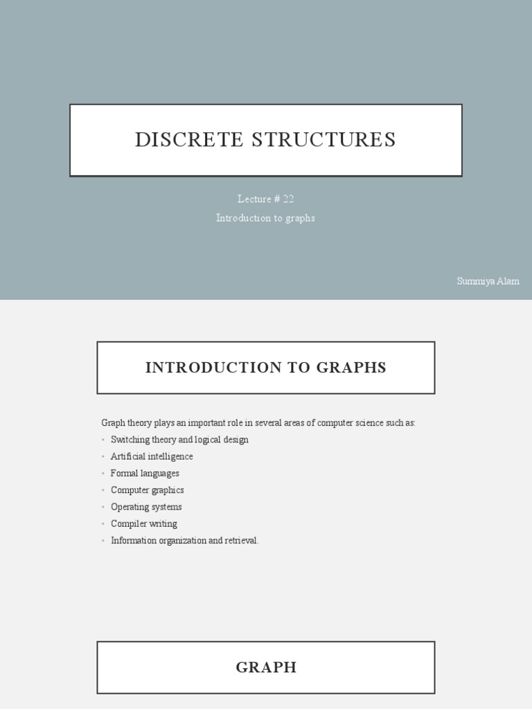 Introduction to Graph Theory Concepts | PDF | Vertex (Graph Theory ...