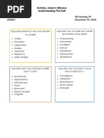 List of 50 Simple Adjectives For The Johari Window Exercise | PDF