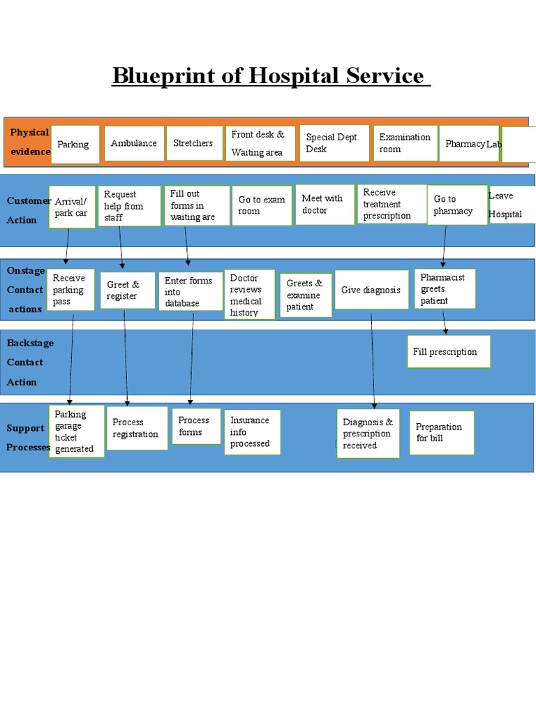 Hospital Service Blueprint Overview | PDF
