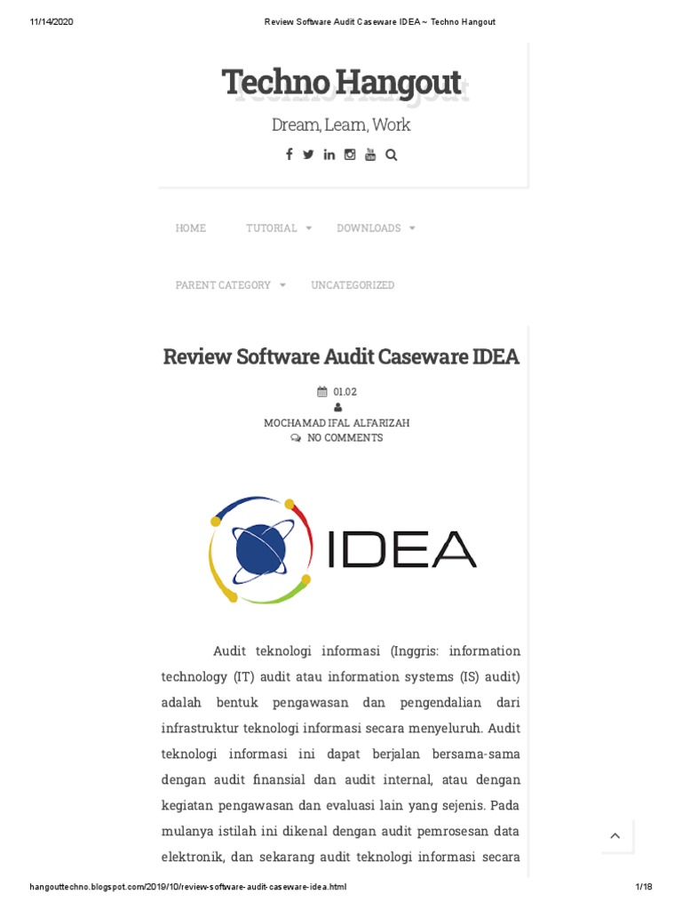 Review Software Audit Caseware IDEA - Techno Hangout | PDF