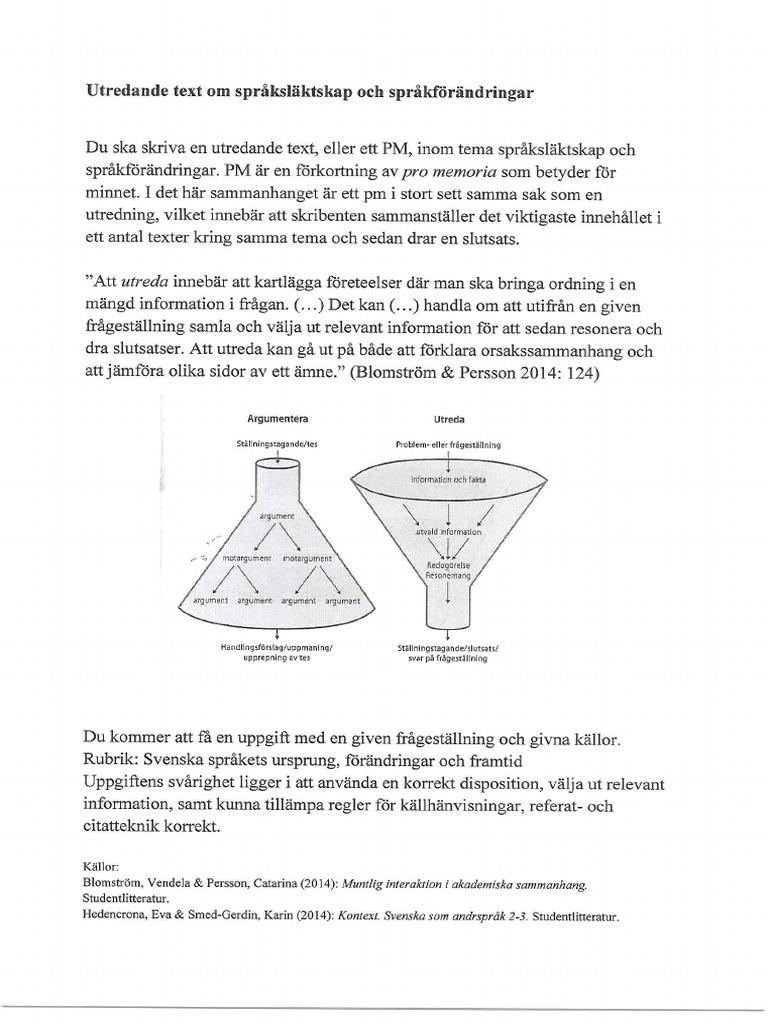 Utredande Text, Exempel | PDF
