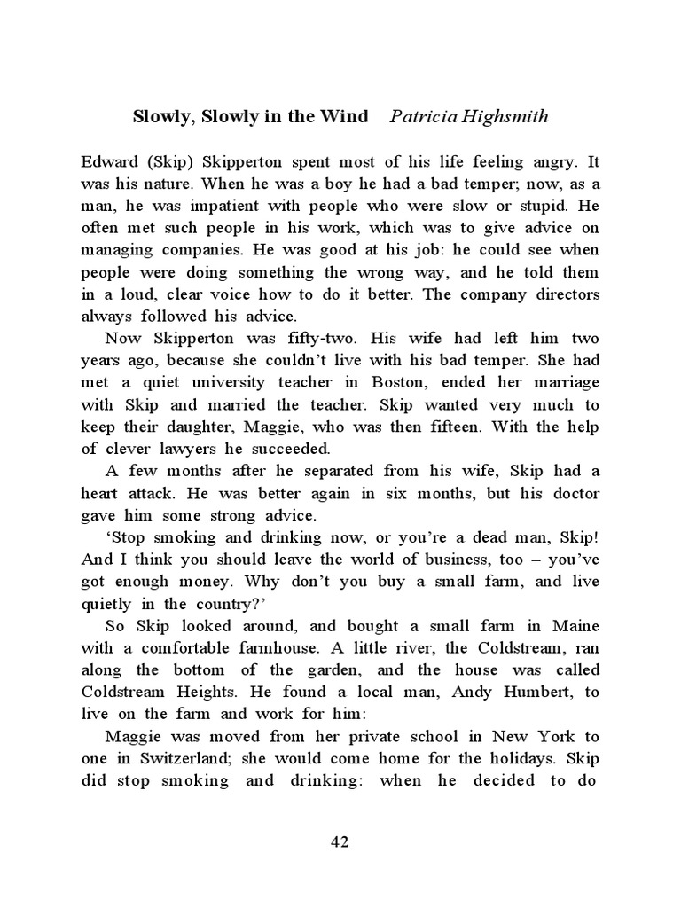 Slowly in The Wind | PDF