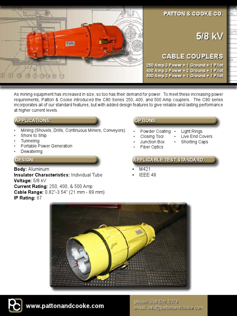 Cable Couplers: Patton & Cooke Co | Download Free PDF | Insulator (Electricity) | Equipment