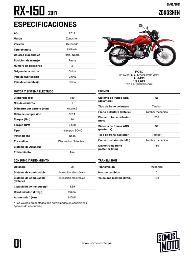 RX 150 | PDF | Inyección de combustible | Transmisión (Mecánica)