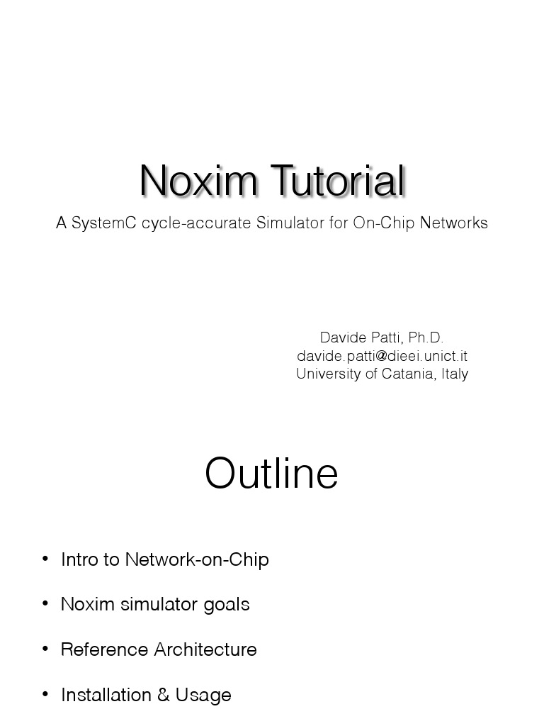 Noxim Tutorial: A Systemc Cycle-Accurate Simulator For On-Chip Networks | PDF | Routing | Router ...