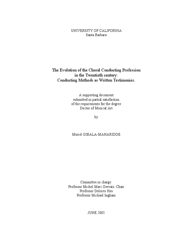 The Evolution of The Choral Co | PDF | Conducting | Choir