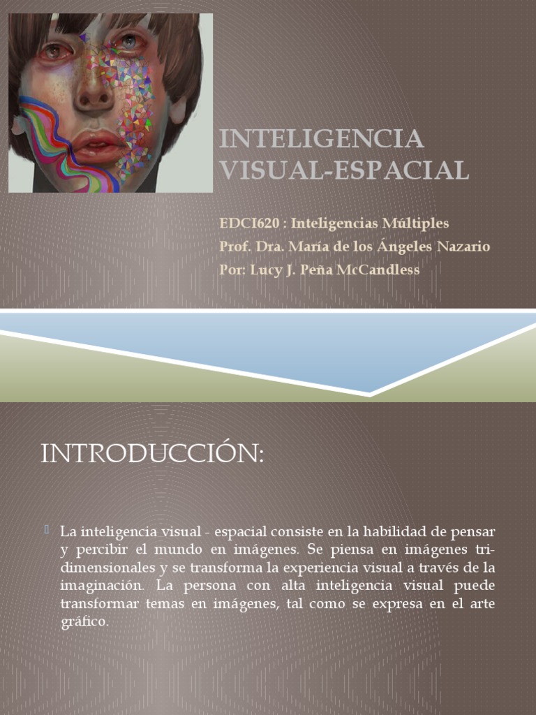 Presentacion de Inteligencia Visual-Espacial | PDF | Imagen | Inteligencia